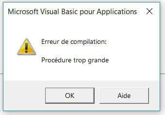 VBA code d erreur Résolu