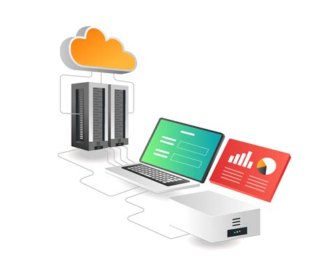 Isometric Illustration Concept Server Data Analysis Network 5638048 Vector Art At Vecteezy