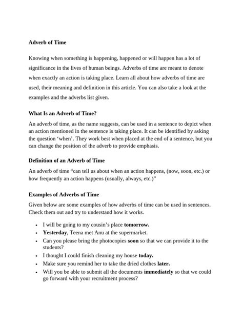 Adverb Group Assignment Info Pdf Grammar Semantics