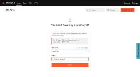 how to create an nft with infura
