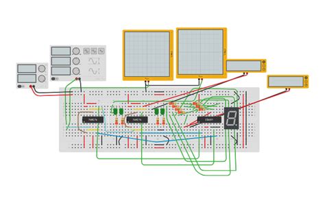 circuit design 4 bit ripple upcounter tinkercad
