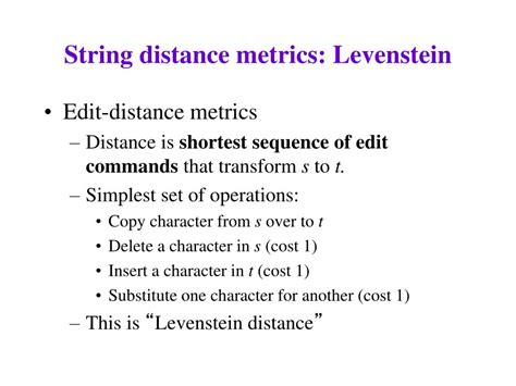 ppt record linkage tutorial distance metrics for text powerpoint