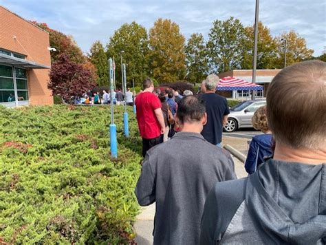Photos Wake Forest Early Voting Site Sees Long Lines Candidates