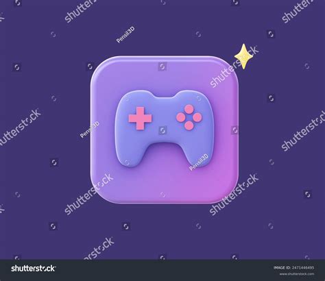 3d Render Purple Game Controller Joystick Stock Illustration 2471446495 Shutterstock