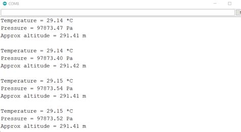 Temperature Pressure Meter Using Arduino Details