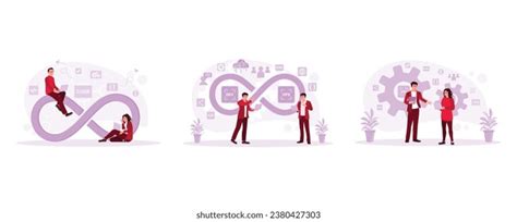 Devops 방법론 민첩한 방법론 환경에서 작업하십시오 스톡 벡터로열티 프리 2380427303 Shutterstock