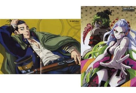 双面a3钉装海报二折尾形百之助堕姫and妓夫太郎 动画之2022年3月号装订赠品 杂货・小物件 Suruga