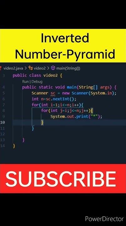 Inverted Number Pyramid In Java Pattern Question On Java 👨‍💻 Shorts Ytshorts Coding Youtube