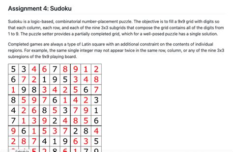Solved Assignment 4 Sudoku Sudoku Is A Logic Based