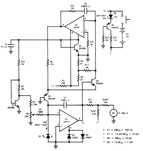 Eight Decade Light Meter Measuring And Test Circuit Circuit Diagram
