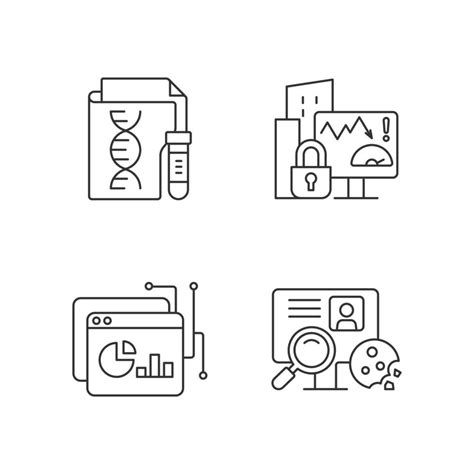 Sensitive Data Types Linear Icons Set 3562966 Vector Art At Vecteezy
