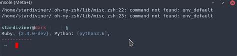 Command Not Found Envdefault · Issue 6582 · Ohmyzshohmyzsh · Github