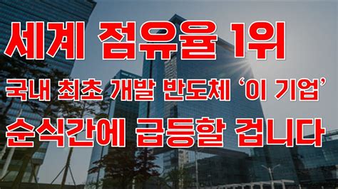 상한가 세계 점유율 1위 국내 최초 개발 반도체 이 기업 순식간에 급등할 겁니다 한미반도체 제주반도체 4월주식전망 한미반도체주식전망 2024년주식전망 Ai
