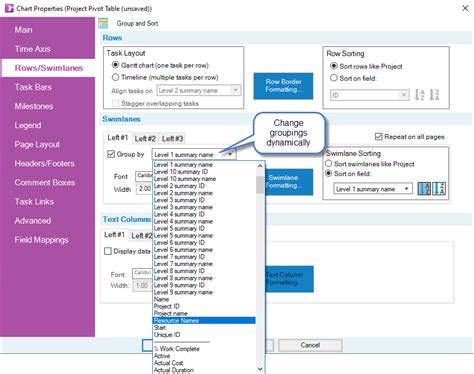 Microsoft Project Pivot Table And Gantt Chart OnePager Pro