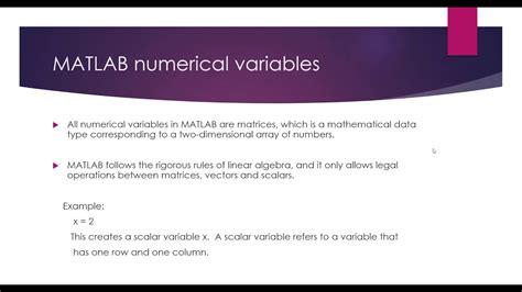Matlab For Engineers Variables Part 1 Youtube