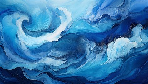 파란색과 흰색 소용돌이 동적 예술 작품의 그늘에서 추상 바다 파도 추상 미술 파도 파란색 배경 일러스트 및 사진 무료 다운로드 Pngtree