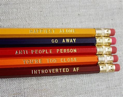 Introvert Pencil Set Introverts Pencil Set Go Away Etsy Introvert Pencil Set Introverts Pencil Set Go Away Etsy