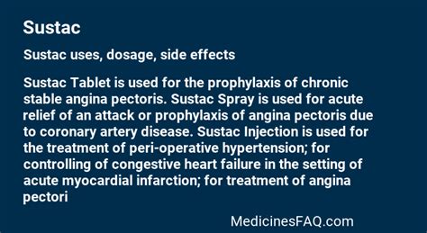 Sustac Uses Dosage Side Effects Food Interaction And Faq