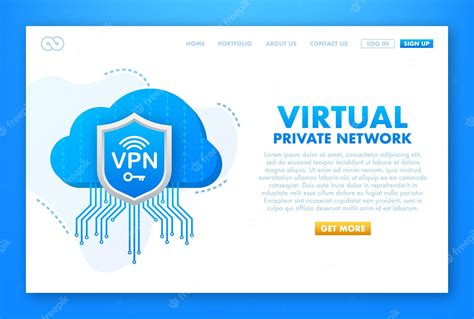 Premium Vector Secure Vpn Connection Concept Virtual Private Network Connectivity Overview
