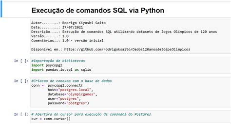Execução de comandos SQL via Python