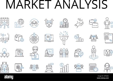 Market Analysis Line Icons Collection Market Research Marketing Analysis Customer Analysis