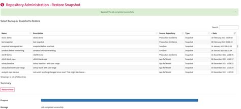 Restore Snapshot The Essential Project