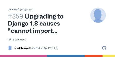 Upgrading To Django 1 8 Causes Cannot Import Version Errror · Issue 359 · Darklow Django Suit
