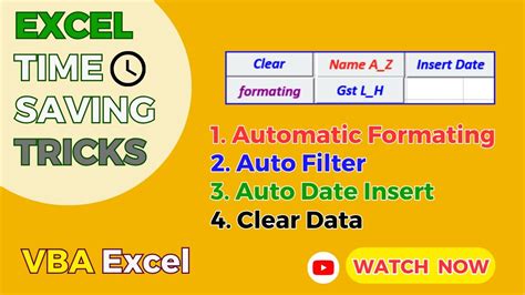 Time Saving Excel Tricks Vba Excel 2024 Youtube