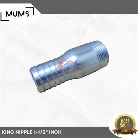 Jual King Nipple 1 1 2 Inch Nepel Selang Galvanis Sambungan Pipa Npt 11 2 Inch Hose King Neppel