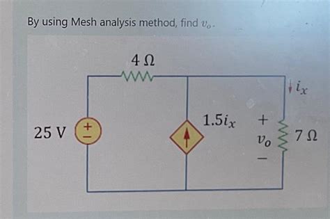 Solved By Using Mesh Analysis Method Find V0