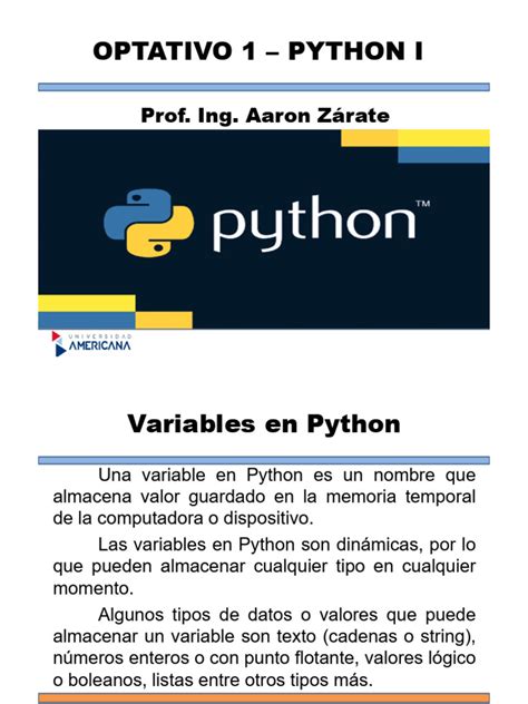 Clase 2 Python Pdf Python Lenguaje De Programación Almacenamiento De Datos De La Computadora