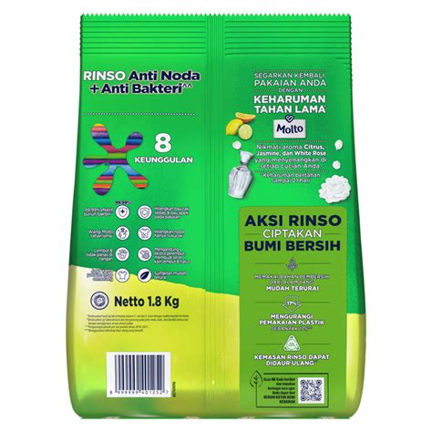 Promo Rinso Molto Detergent Bubuk Deterjen Anti Noda Classic Fresh 770