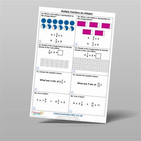Year 6 Multiply Fractions By Fractions Varied Fluency 2 Resource Classroom Secrets