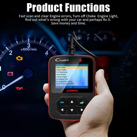 Original Launch Creader Vi Creader 6 Obdii Eobd Code Reader