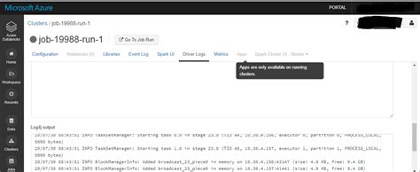 Apache Spark Databricks Cluster Get Executor Logs After Completion