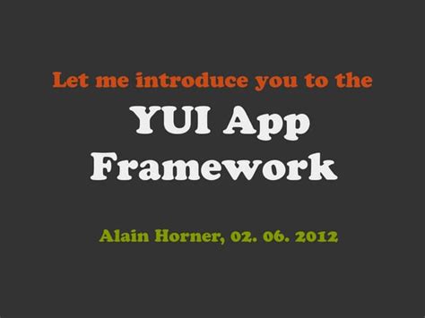 Yui App Framework Ppt