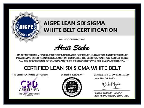 Akriti Sinha On Linkedin Sixsigma Learningeveryday Certified 14 Comments