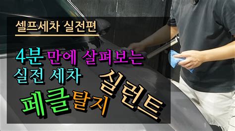 셀프세차 실전편 4분만에 살펴보는 실전세차 꿀팁 페인트클렌저 탈지 실런트 Youtube