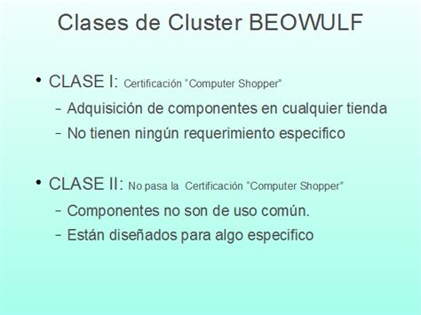 Estructuración de un cluster BEOWULF página 2