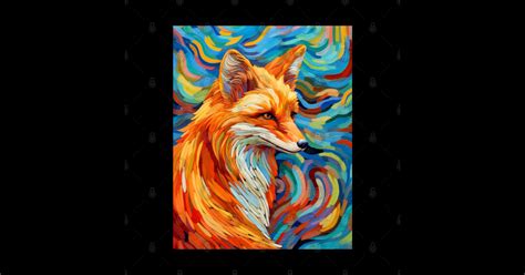 Spectrum Fox Radiant Op Art Red Fox Design Fox Lover Sticker Teepublic