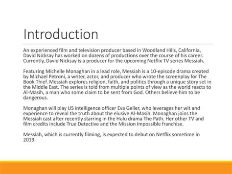Michelle Monaghan To Star In Upcoming Netflix Series Messiah Ppt