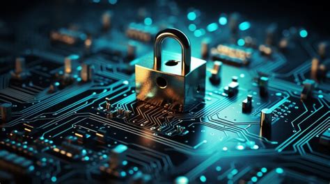 Premium Photo A Lock On A Circuit Board