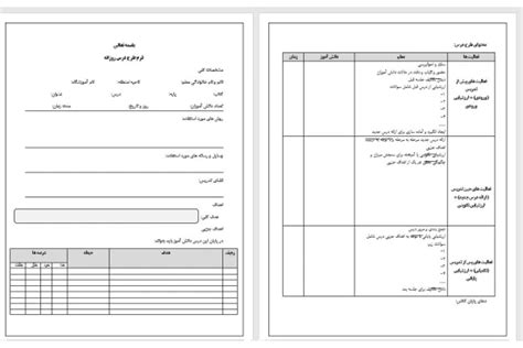 دانلود فایل فرم خام طرح درس روزانه در دو صفحه مطابق تصویر بصورت فایل Word قابل ویرایش فاپول
