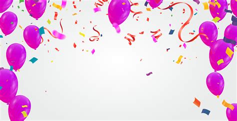 풍선 추상 배경 잡색의 색종이 파티 벡터 배경 재미있는 스트리머 템플릿 리본 반짝이는 포스터 멀티 컬러 기념일 일러스트레이션