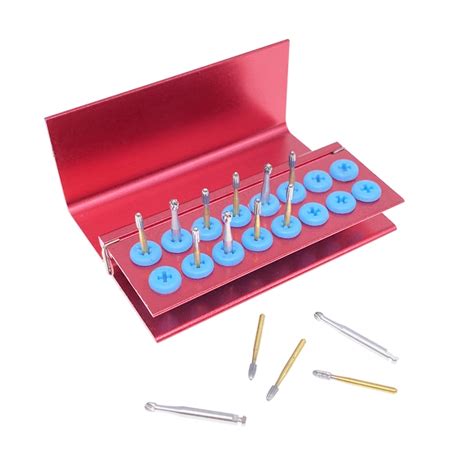 16 Holes With Silicon Dental High Speed Fg Ra Burs Block Holders