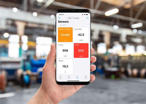 HWg Monitor Mobile App For Displaying Current Sensor Values From Remote Monitoring Devices