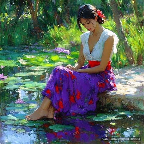 Ai创作图唯美人物油画 美女人物油画 Tif唯美油画 绘画人物油画 油画旗袍女 人物风景花卉油画 印象派人物油画 美国女画家 手绘人物油画 越南绘画越南油画 高清cg油画 油画艺术小溪 异国