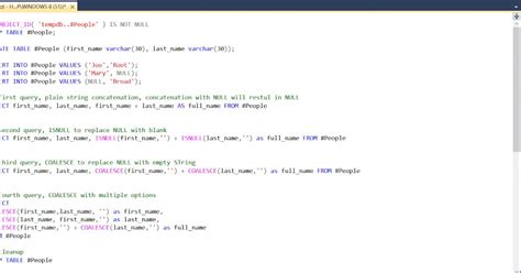 How To Replace Null With Empty String In Sql Server Isnull Vs