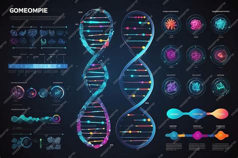 Premium Photo Dna Test Infographic Genome Sequence Map Chromosome