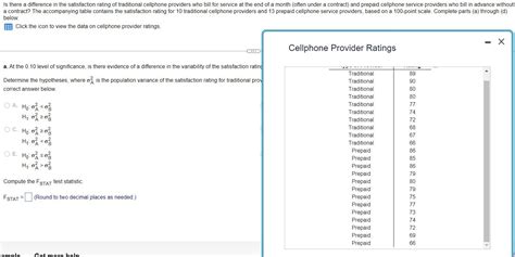 Solved 10 8 Find The Ftest Statistic Critical Value The P